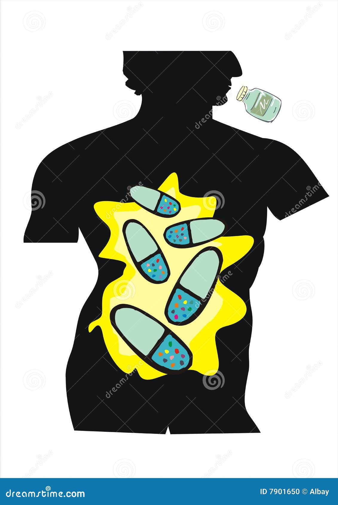 Human and drugs stock vector. Illustration of medicine - 7901650