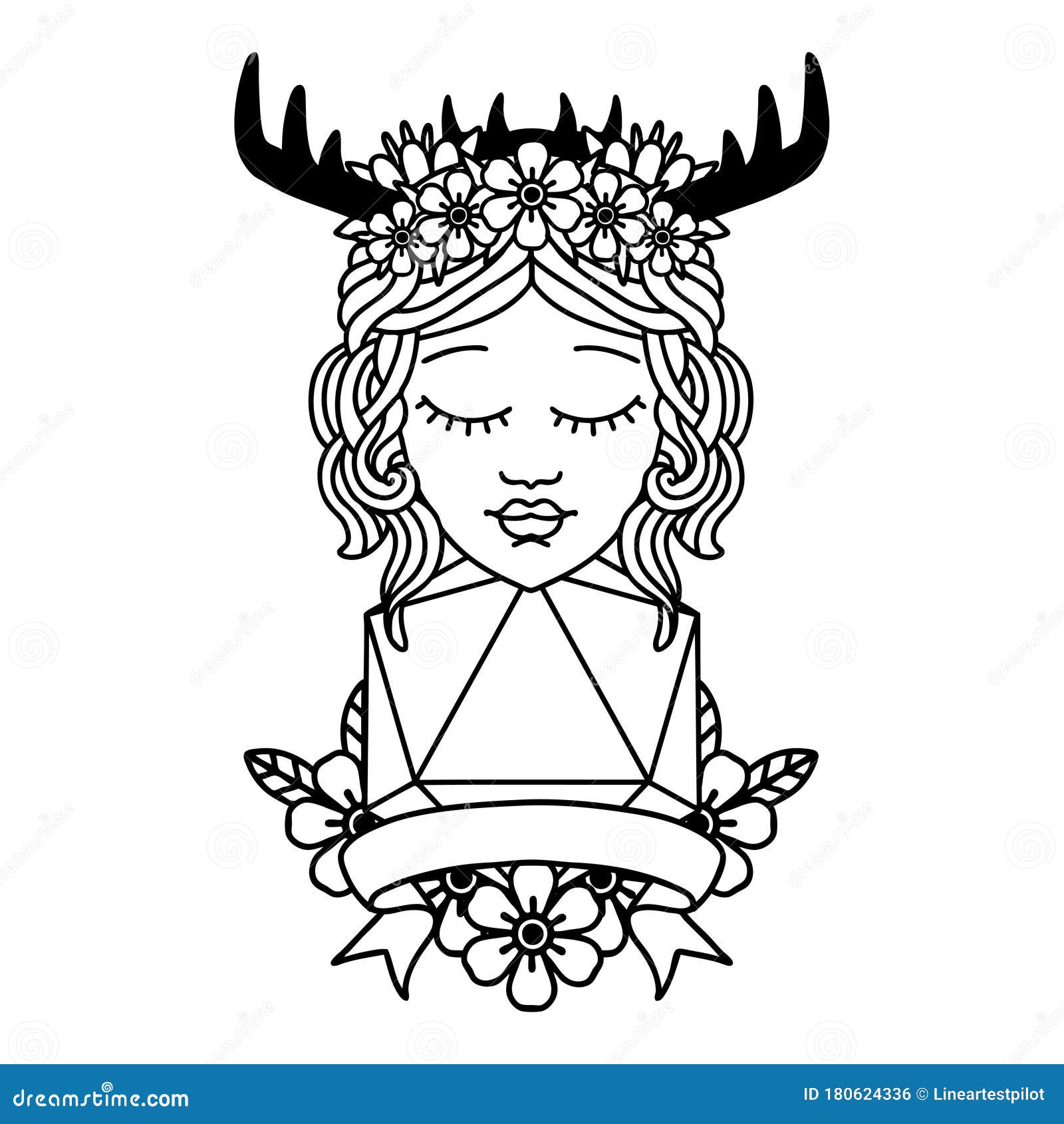 Human Druid with Natural Twenty Roll Illustration Stock Vector ...