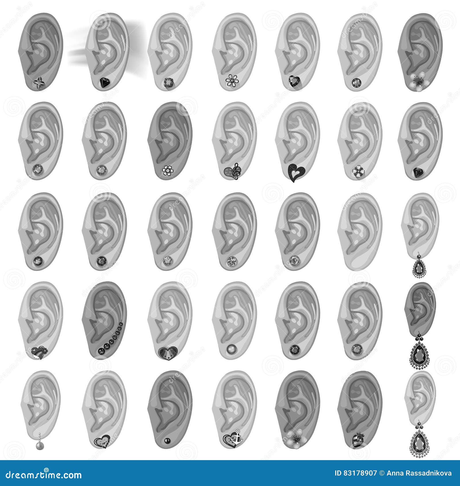 Human Ear Drawing Front