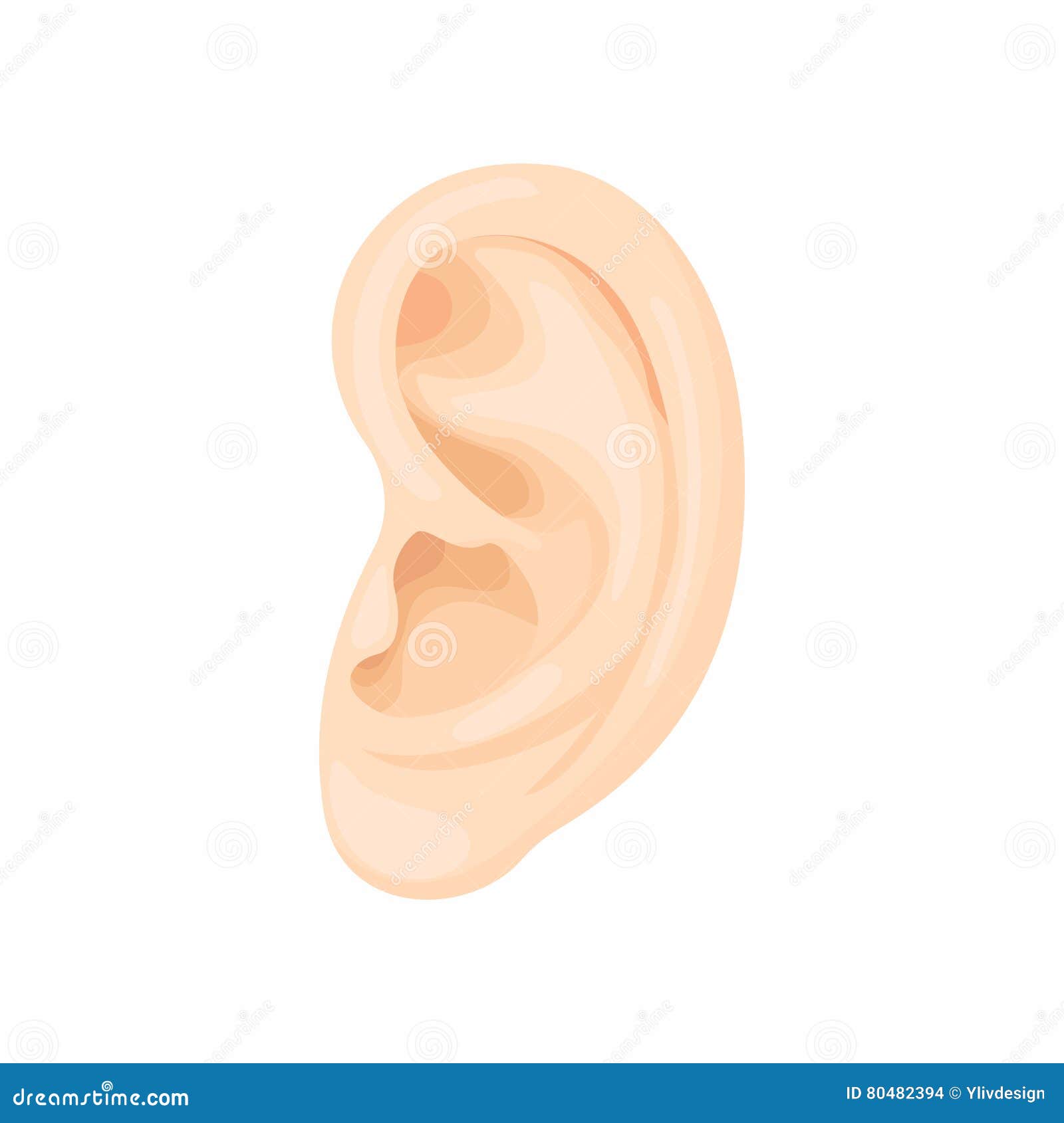 Human Ear Icon, Cartoon Style Stock Vector - Illustration of icon ...