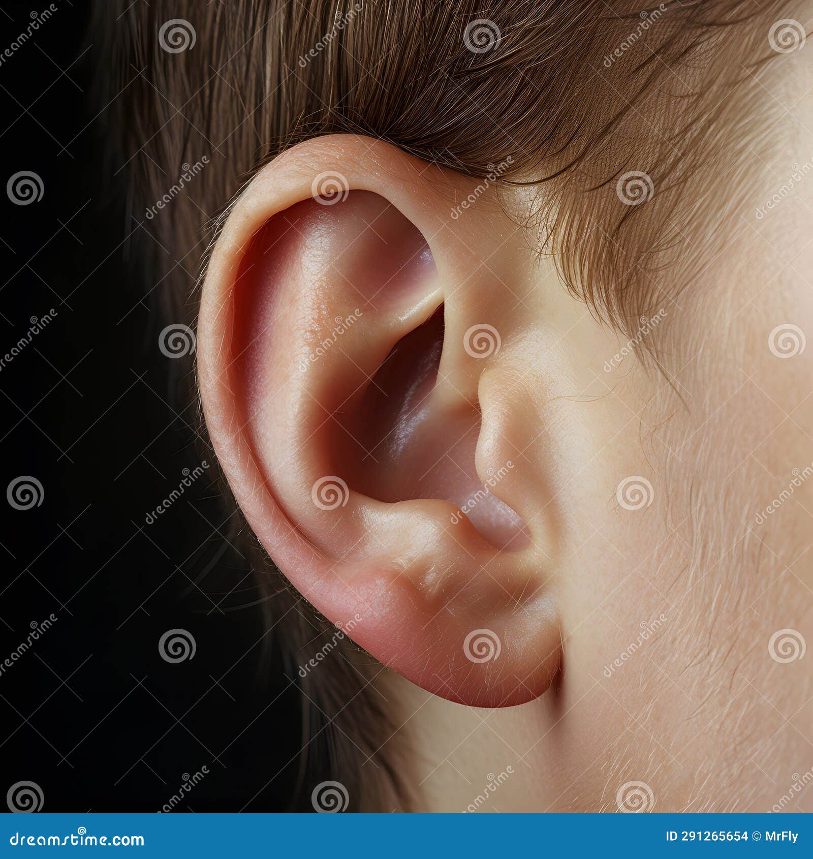 Human Ear, Natural Outside Ear Stock Illustration - Illustration of ...