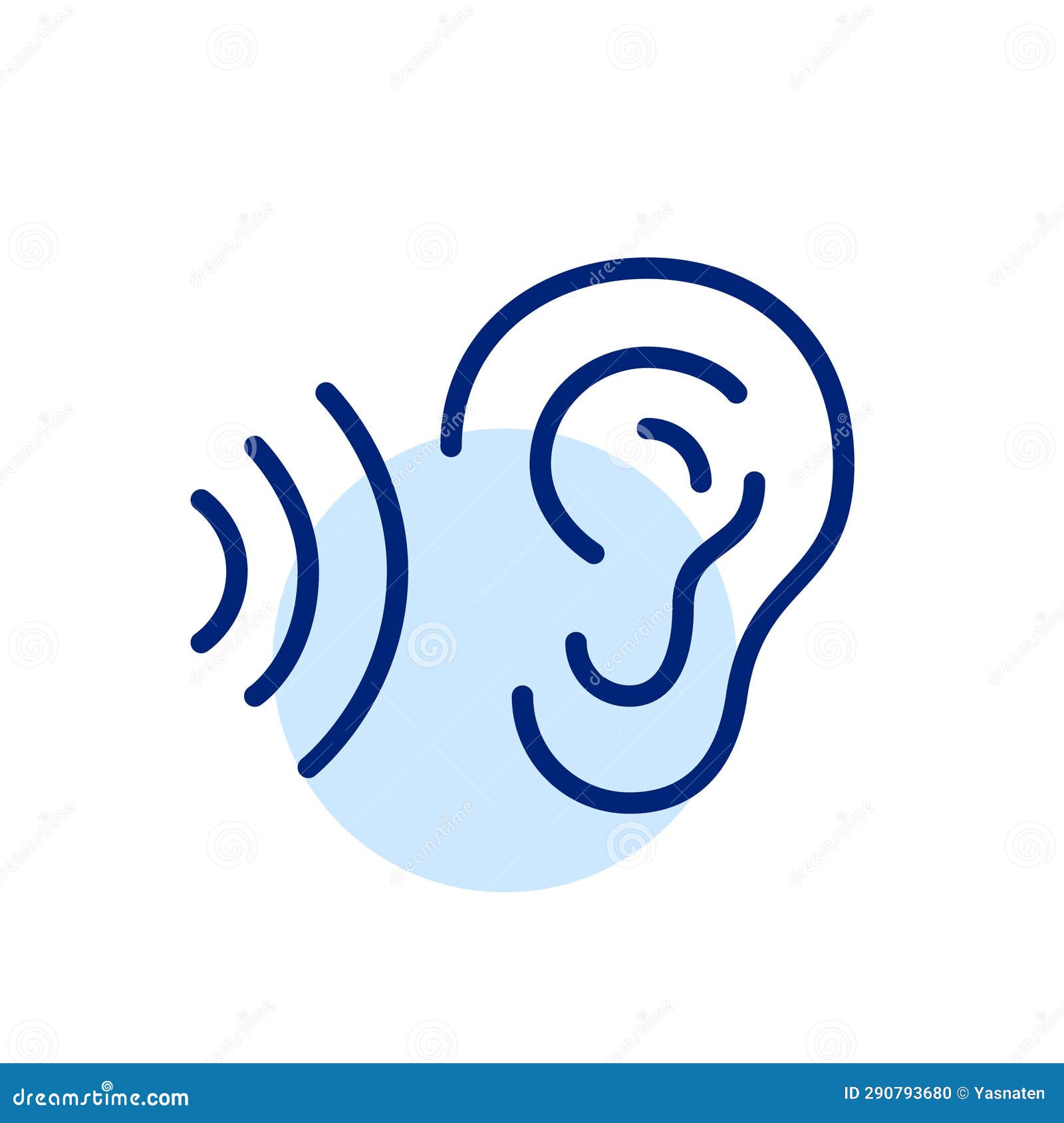 Human Ear with Sound Waves Symbol. Pixel Perfect Icon Stock Vector ...