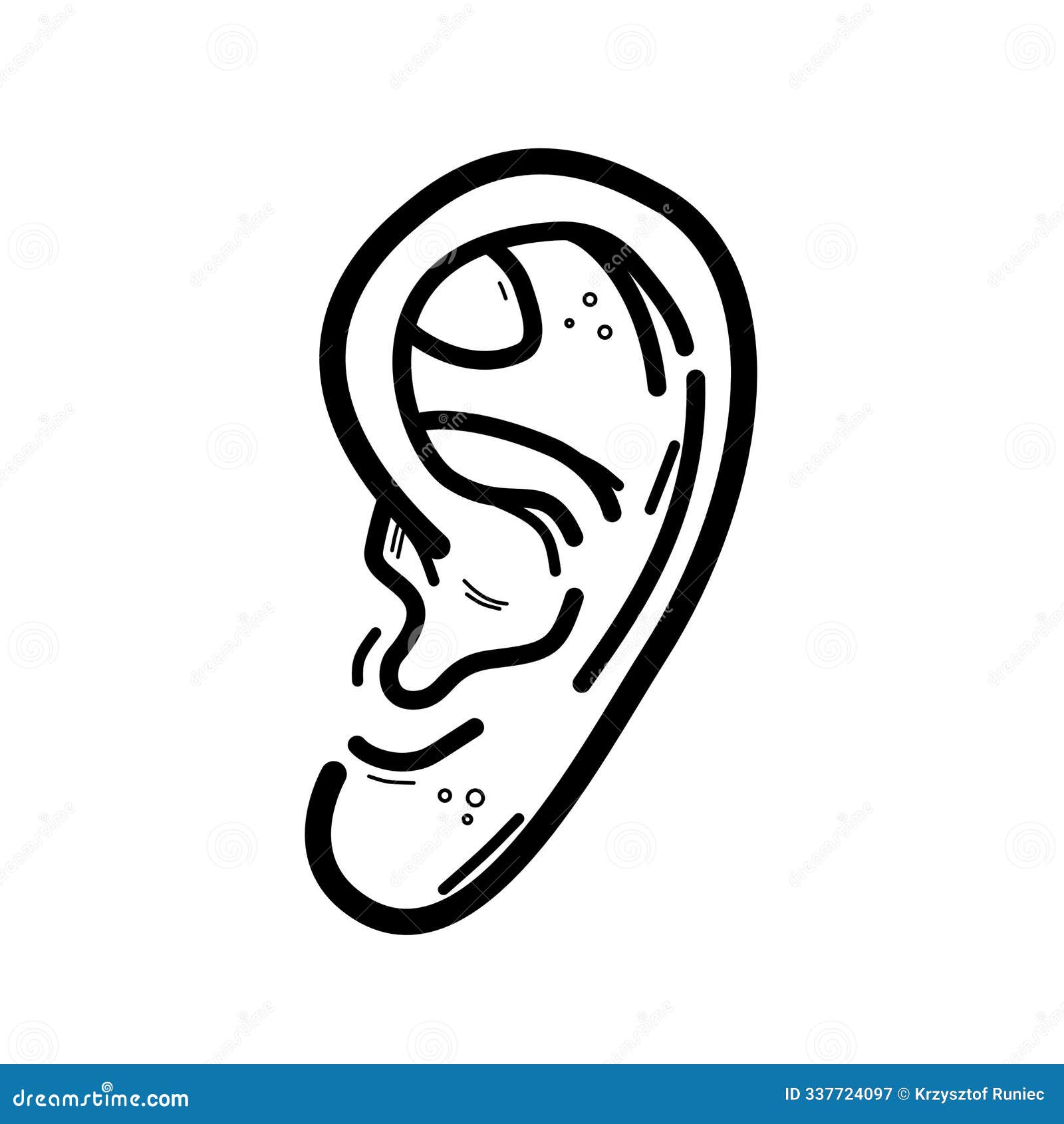 Human Ear - Vector Illustration, Icon Stock Illustration - Illustration ...