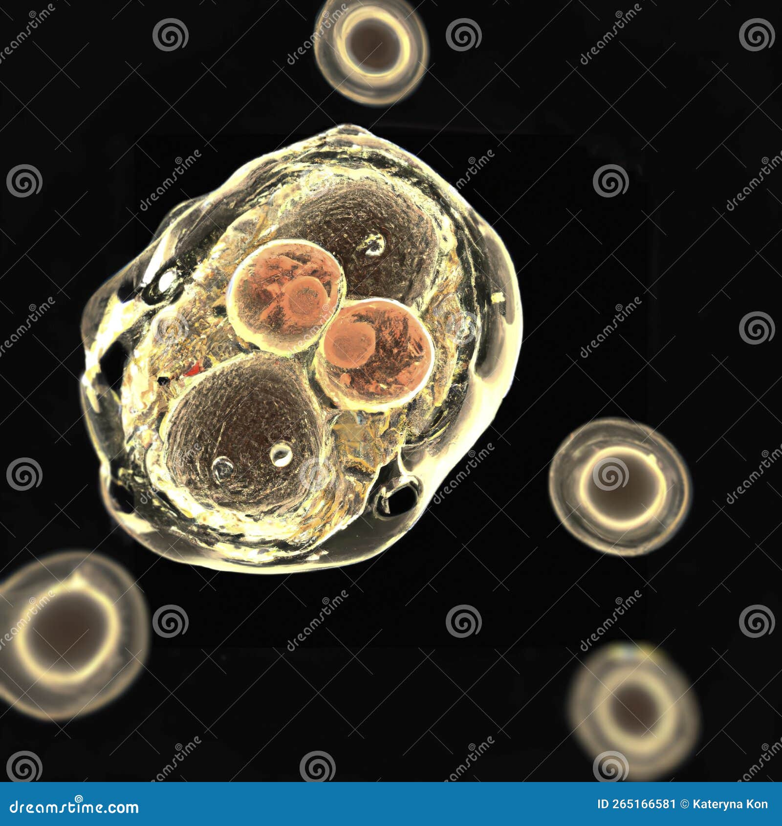 Human embryo, illustration stock illustration. Illustration of cells ...
