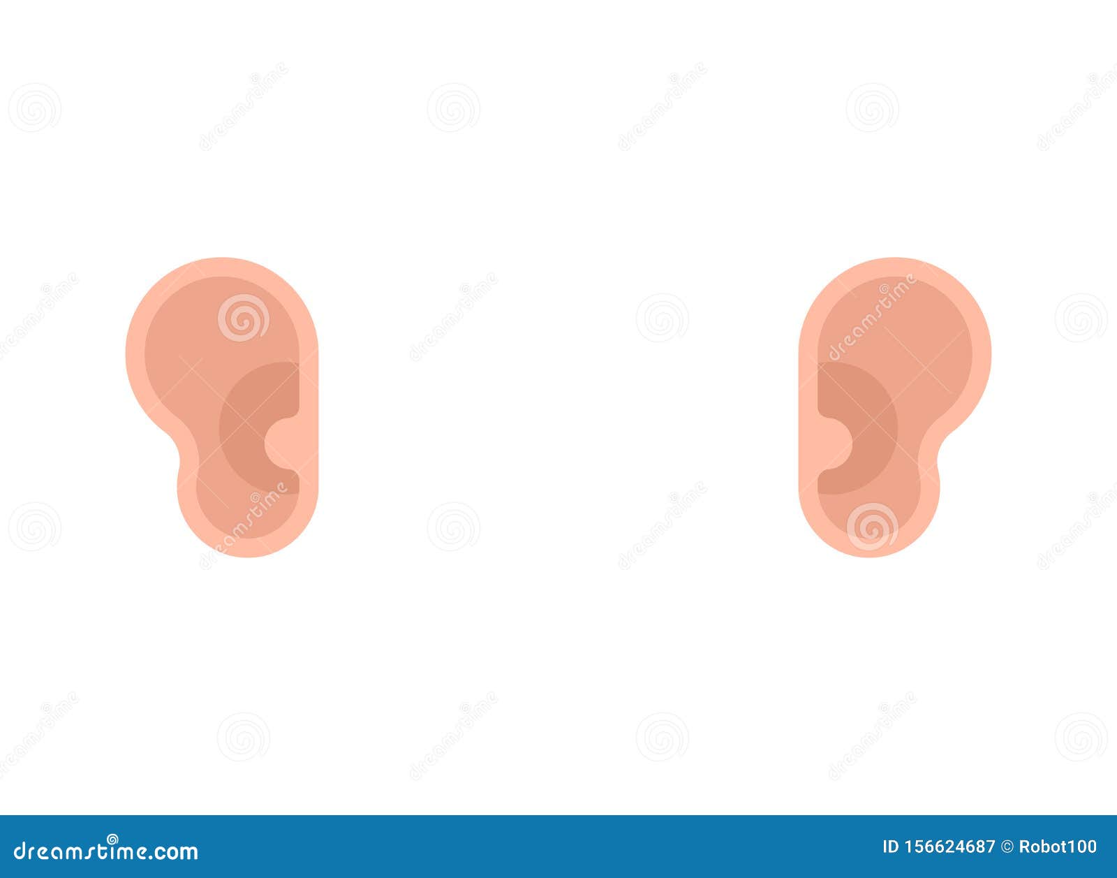 Human Ears Isolated Template. Ear Vector Illustration Stock Vector ...