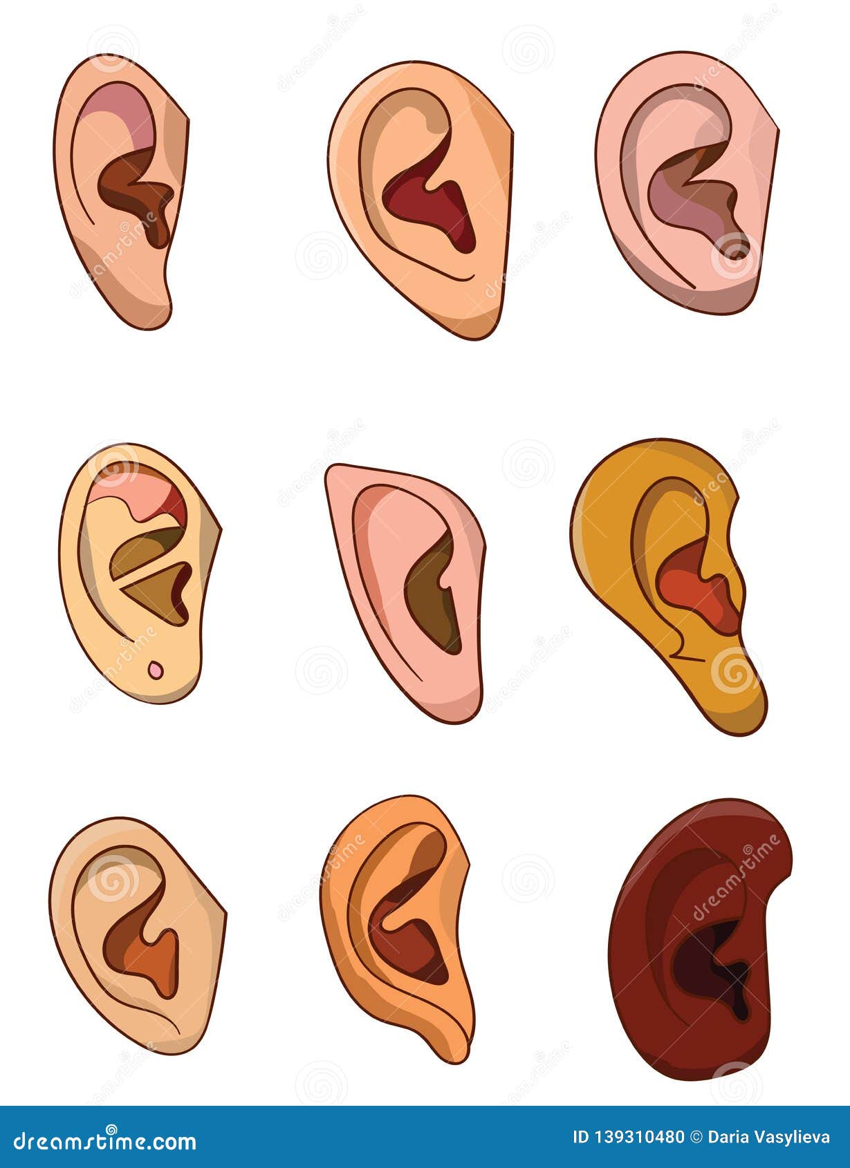 Human ears stock illustration. Illustration of hear - 139310480