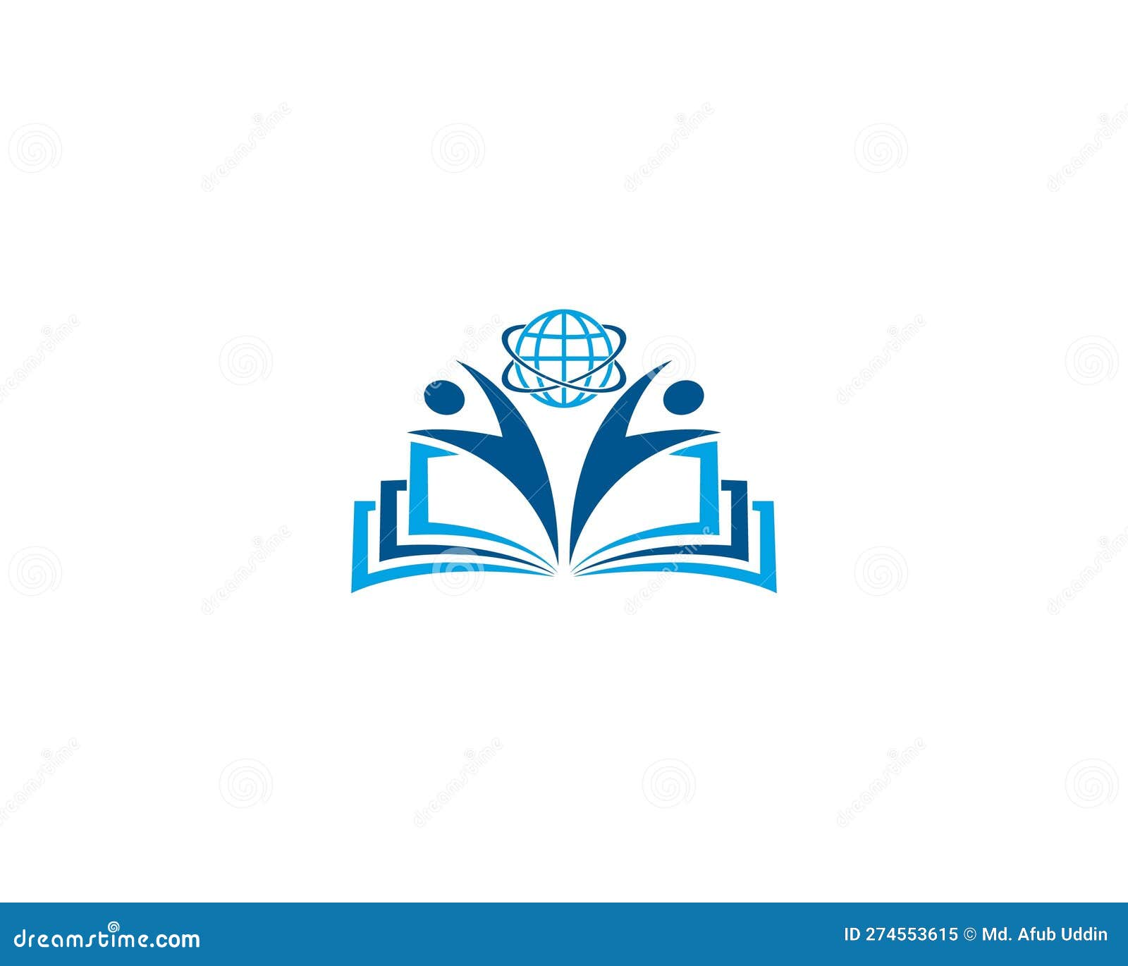 Human Education Book and World Logo Design Stock Vector - Illustration ...