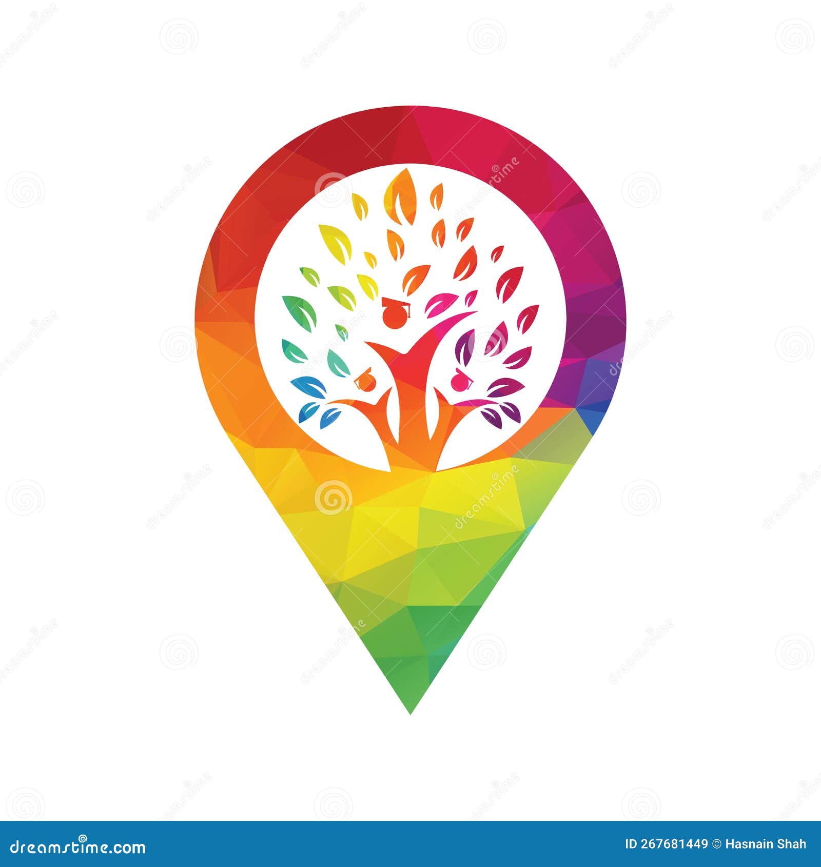 Human Education Tree Concept Logo Design Template. Stock Vector ...