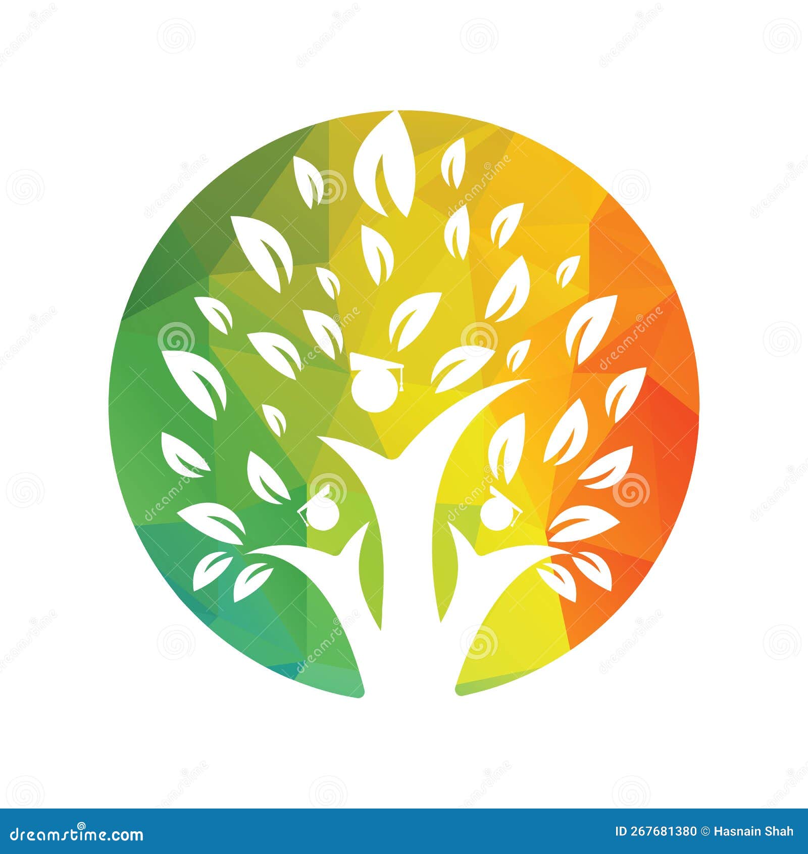 Human Education Tree Concept Logo Design Template. Stock Vector ...