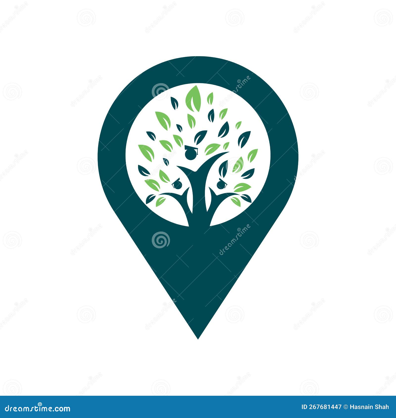 Human Education Tree Concept Logo Design Template. Stock Vector ...