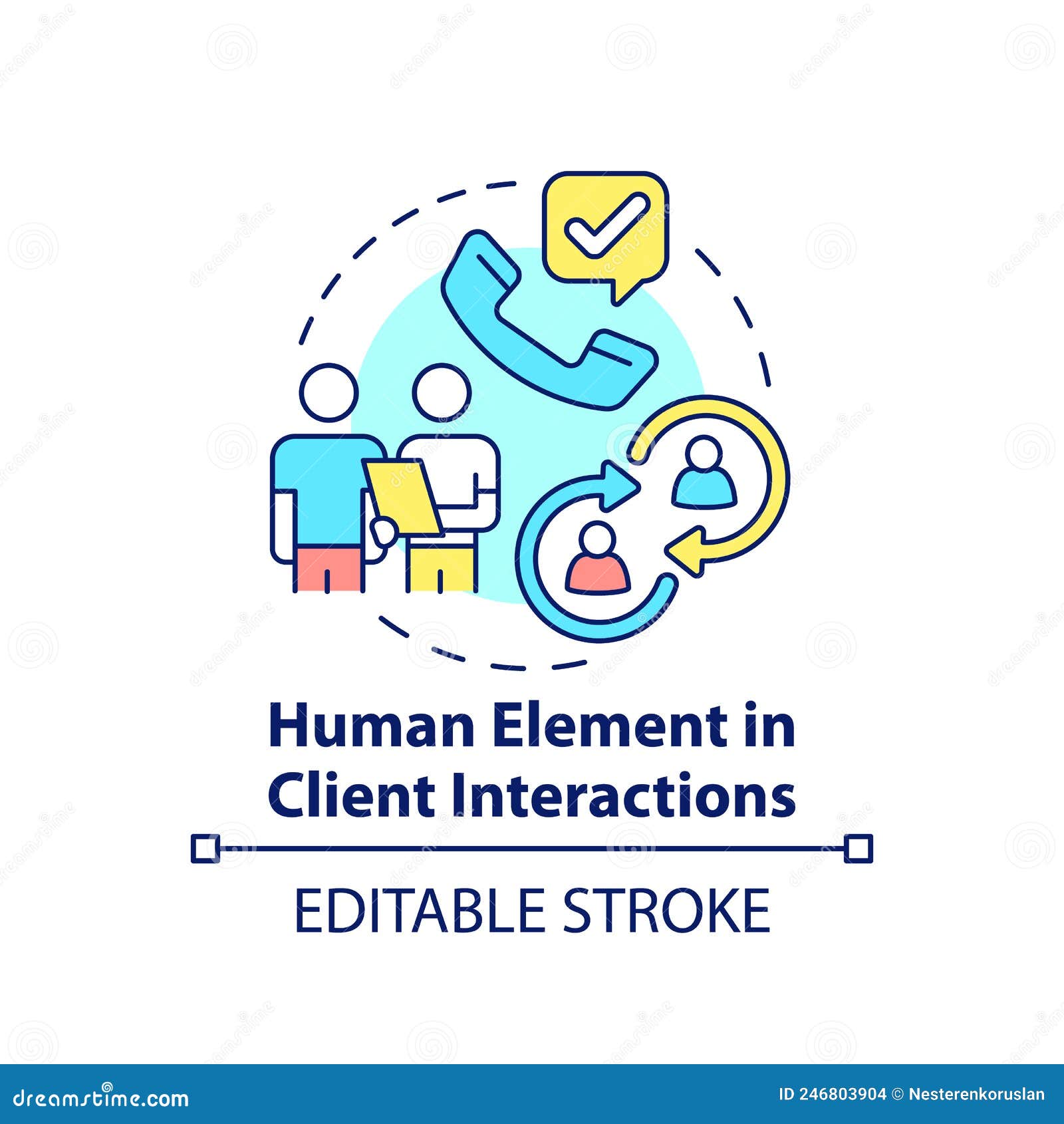 Human Element in Client Interactions Concept Icon Stock Vector ...