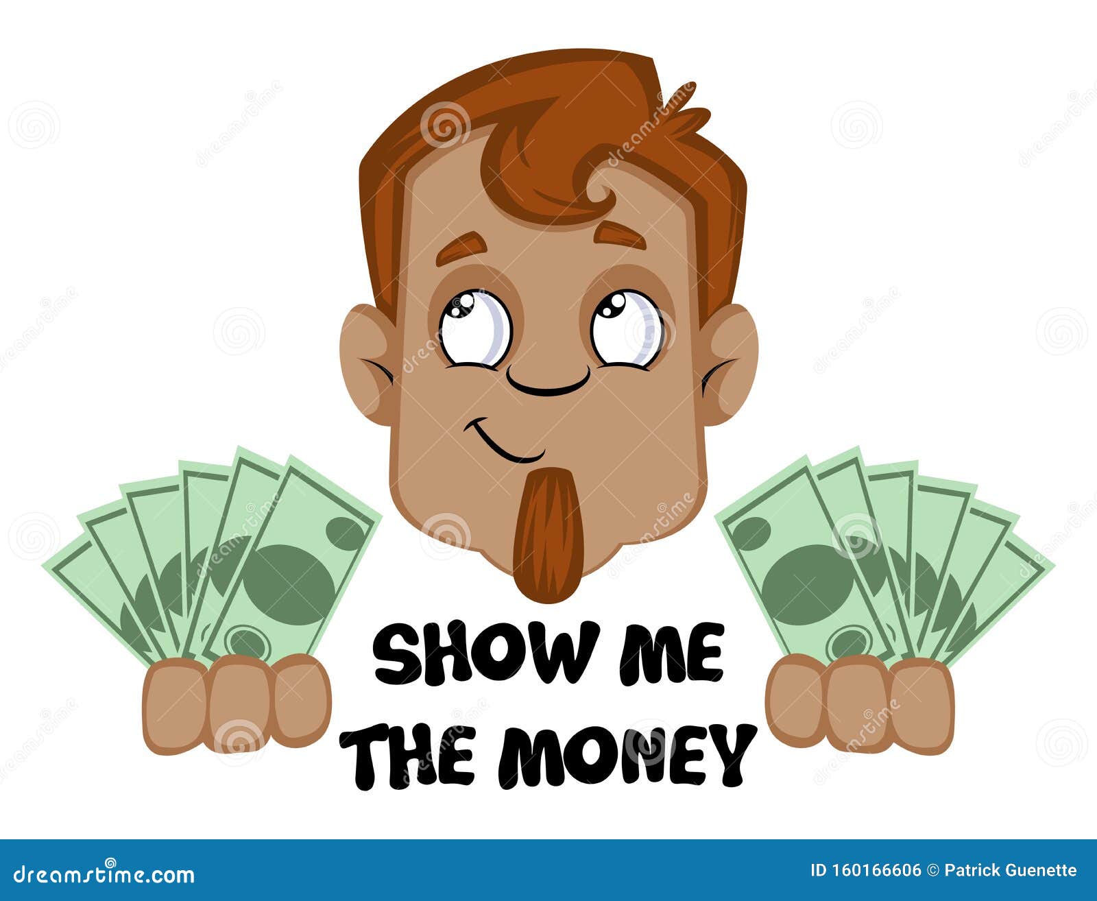 Human Emoji with Show Me the Money Expression, Illustration, Vector ... Human Emoji with Show Me the Money Expression, Illustration, Vector ...