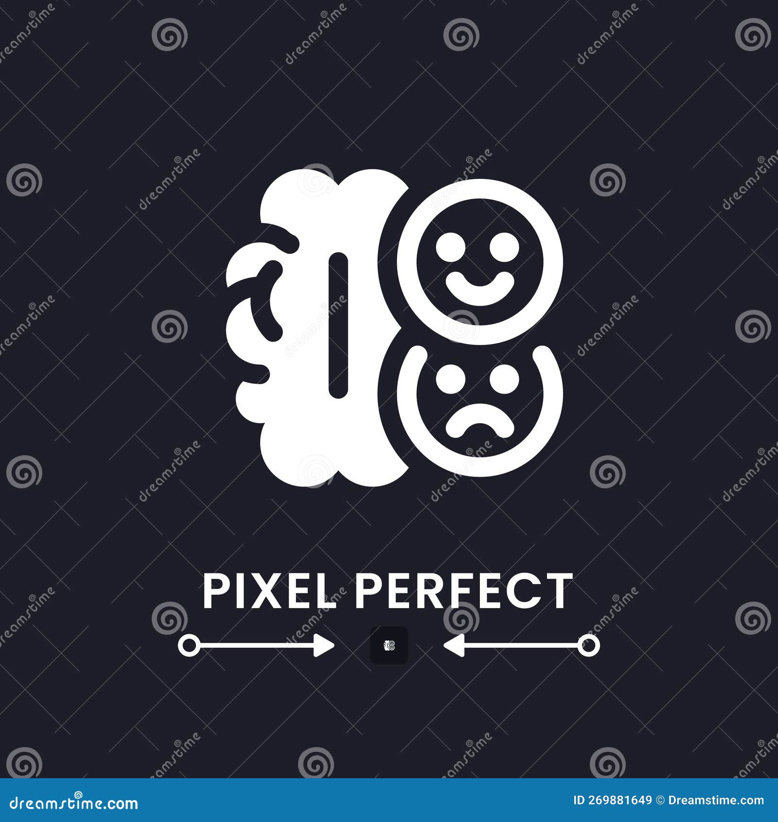 Human Emotions White Solid Desktop Icon Stock Illustration ...