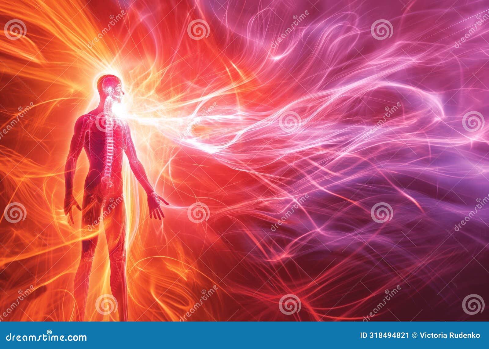 Human Energy Field Visualization Stock Image - Image of concept ...