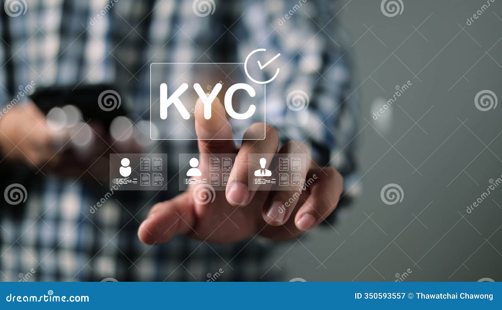 Human Engaging in KYC Verification, Personal Information for ...