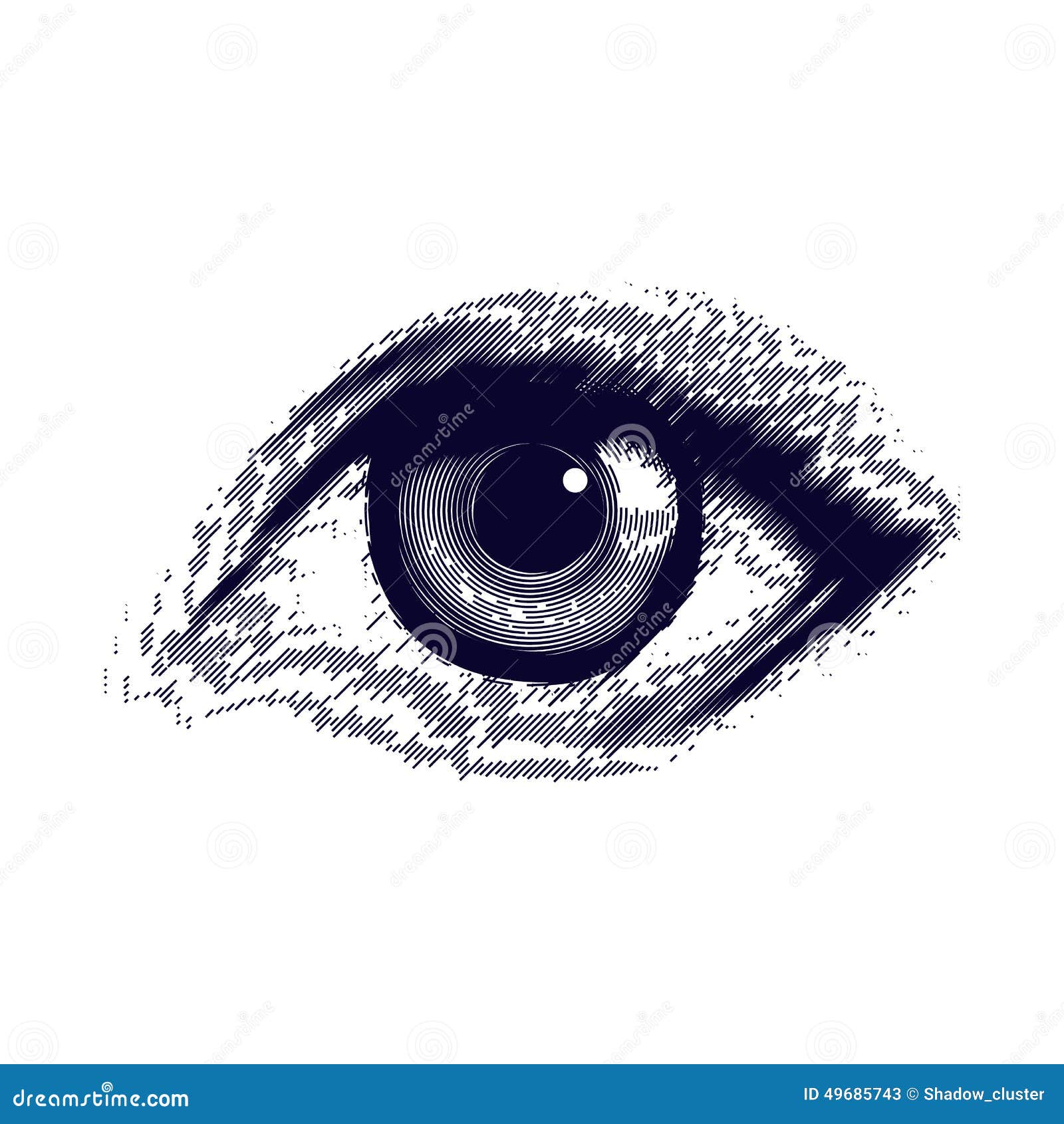 Human etched eye stock vector. Illustration of poster - 49685743