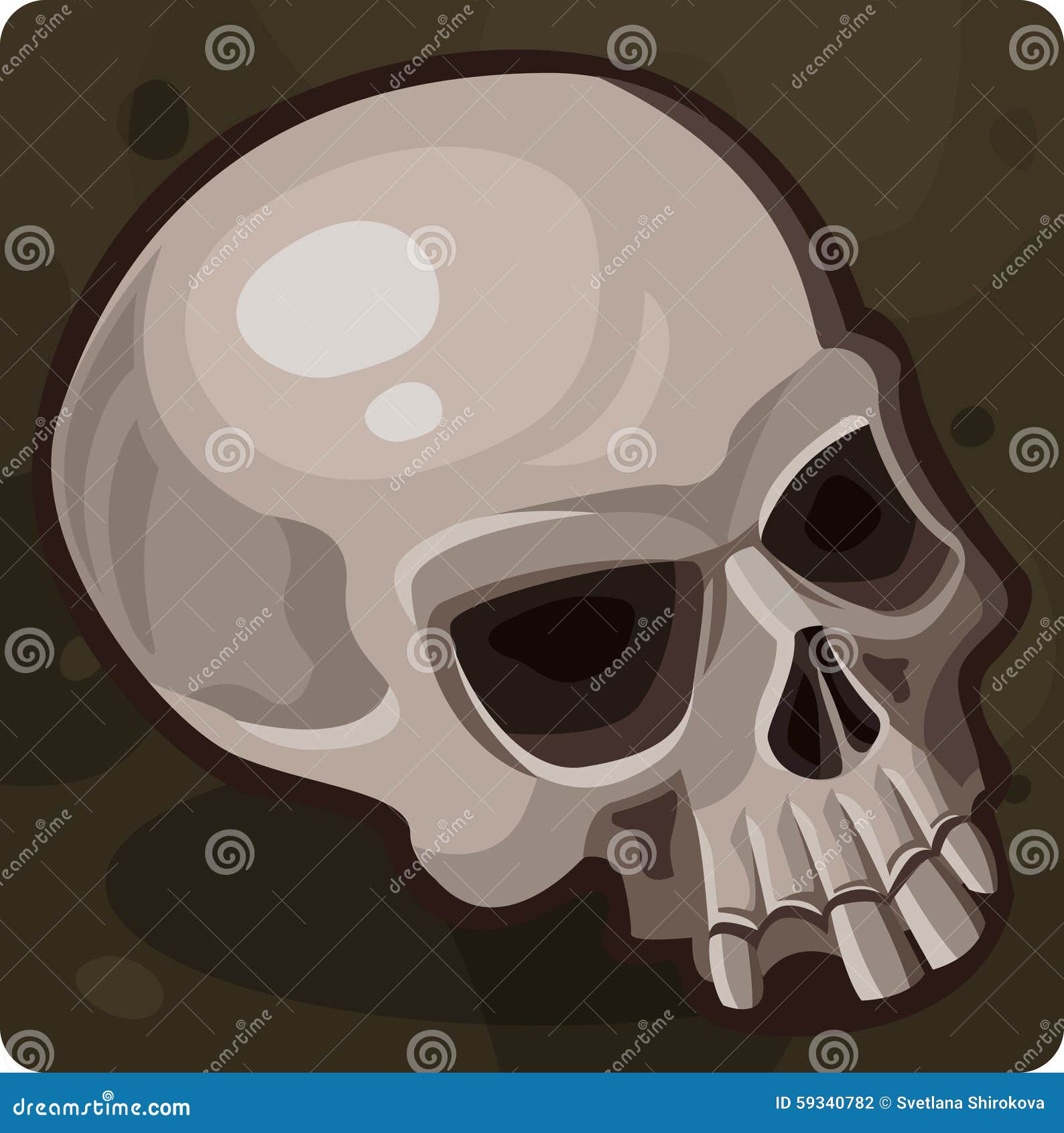 Human evil skull stock vector. Illustration of vector - 59340782
