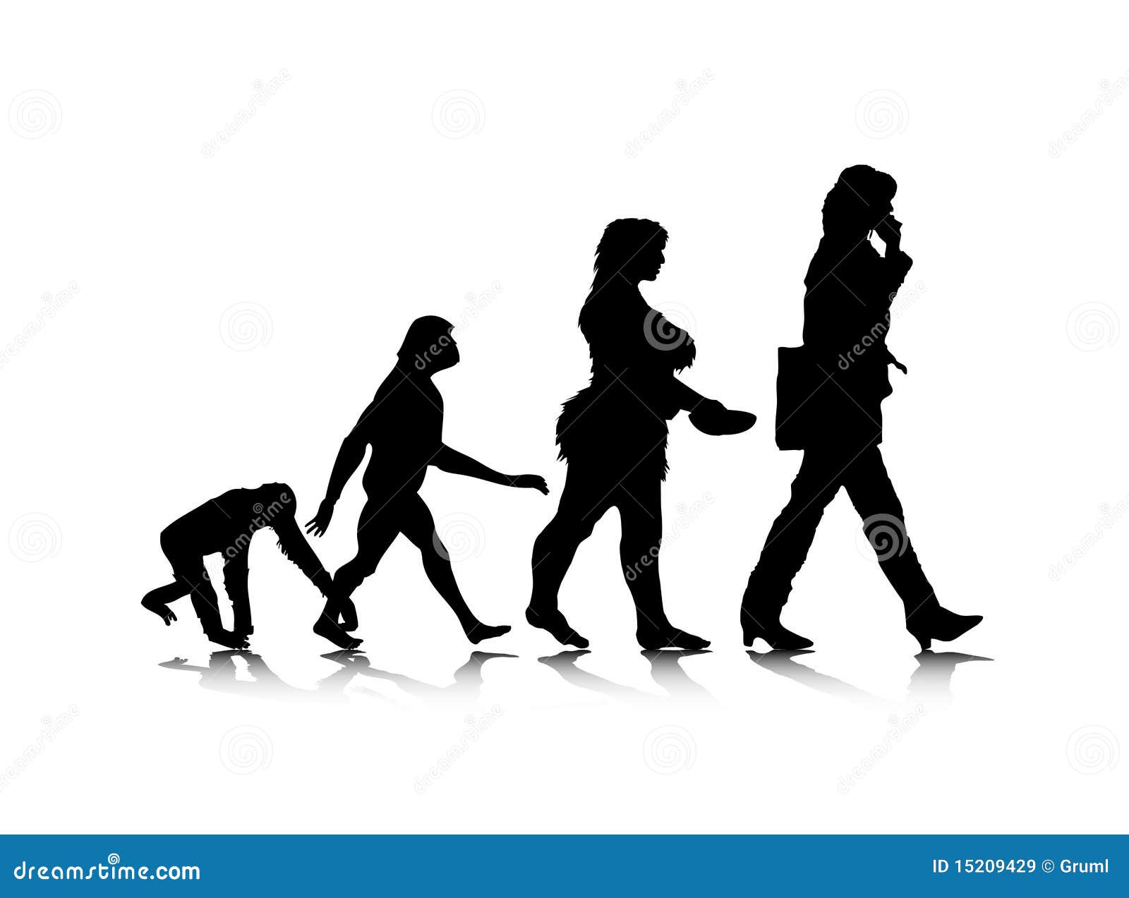 Human Evolution_7 Royalty Free Stock Images - Image: 15209429
