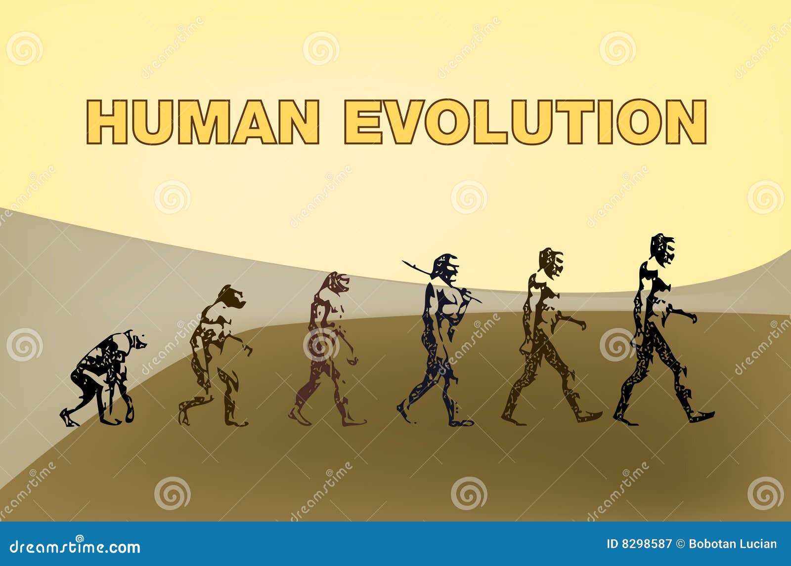 Human evolution stock vector. Illustration of people, artistic - 8298587