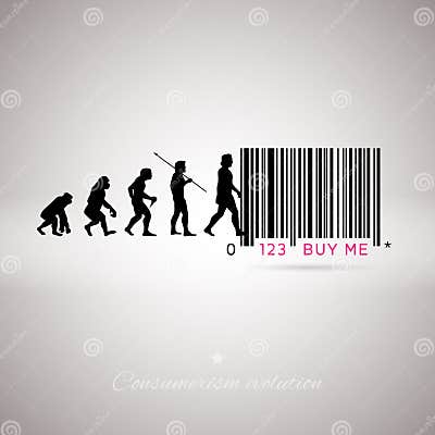 Human evolution Bar code stock vector. Illustration of commerce - 85892571