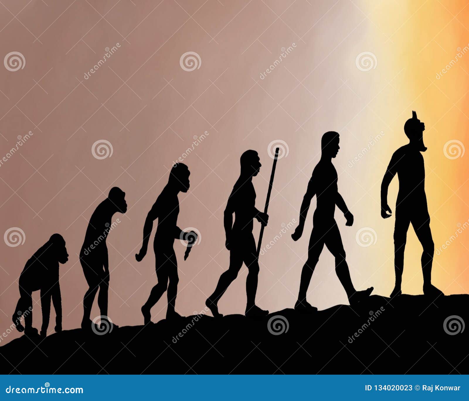 Human evolution stock illustration. Illustration of changing - 134020023