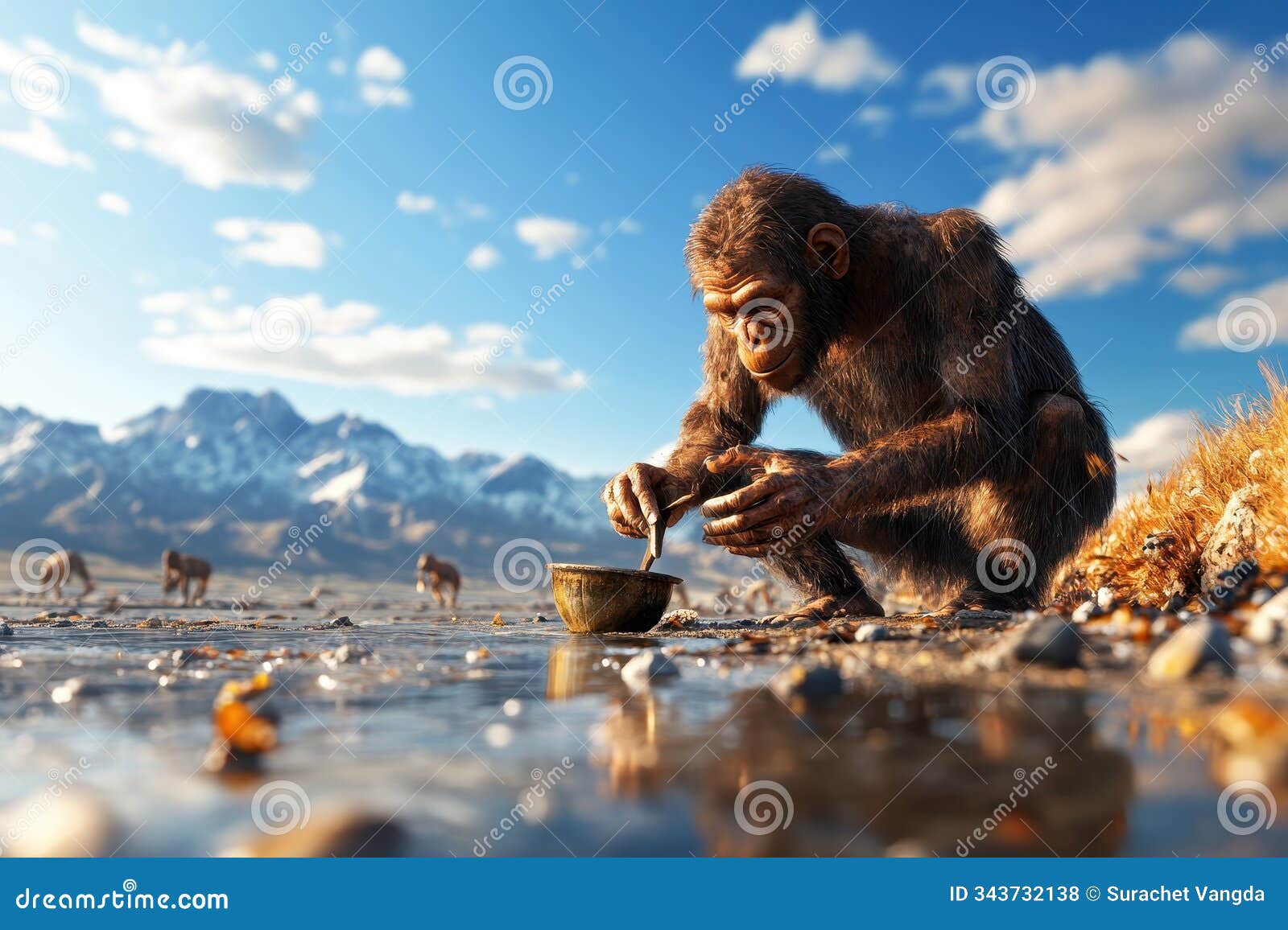Human Evolution In The Cenozoic Era Royalty-Free Stock Image ...