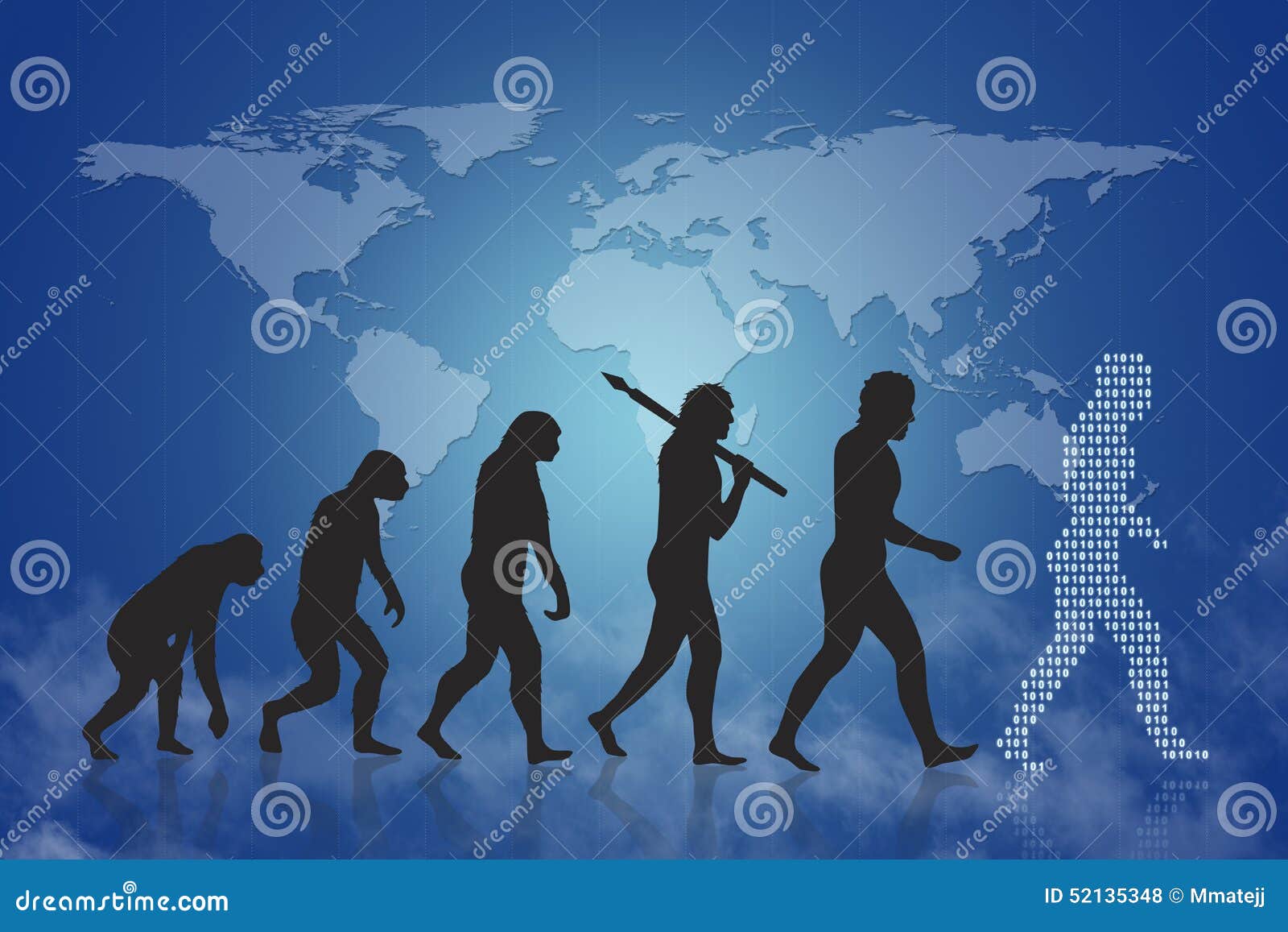 Human Evolution / Growth & Progress Stock Illustration - Illustration ...