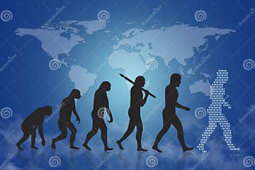Human Evolution / Growth & Progress Stock Illustration - Illustration ...