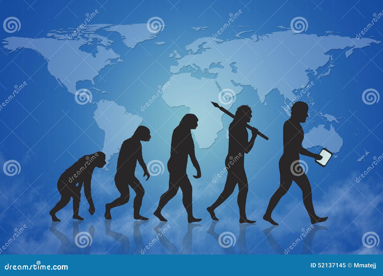 Human Evolution / Growth & Progress Stock Illustration - Illustration ...