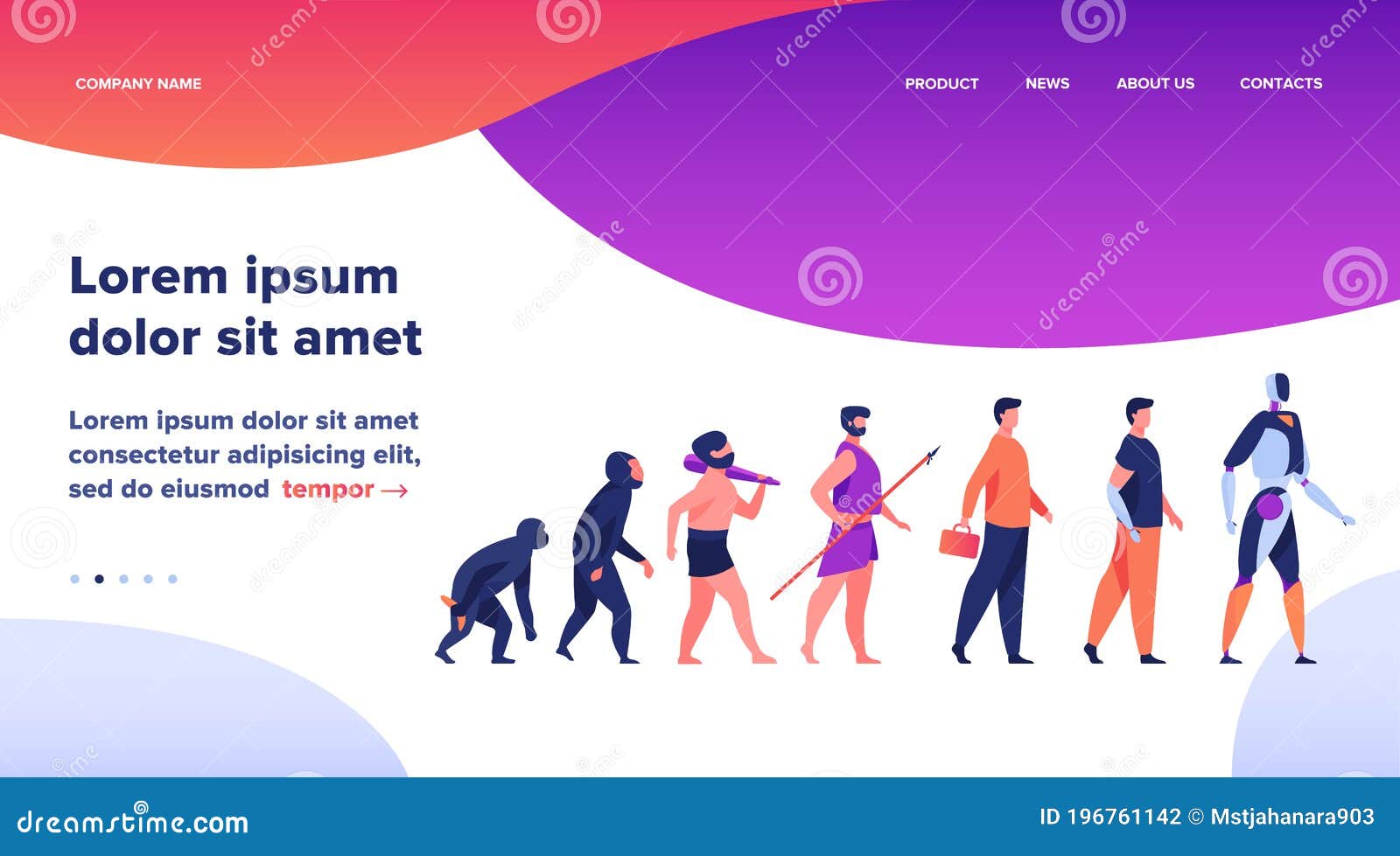 Human Evolution from Monkey To Cyborg Stock Vector - Illustration of ...