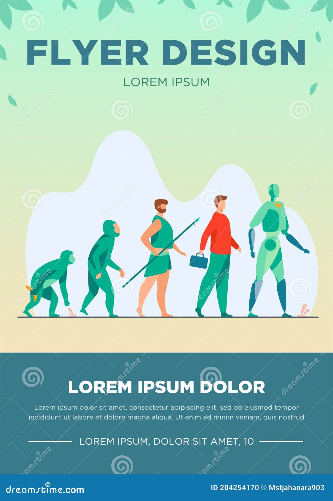 Human Evolution from Monkey To Cyborg Stock Vector - Illustration of ...