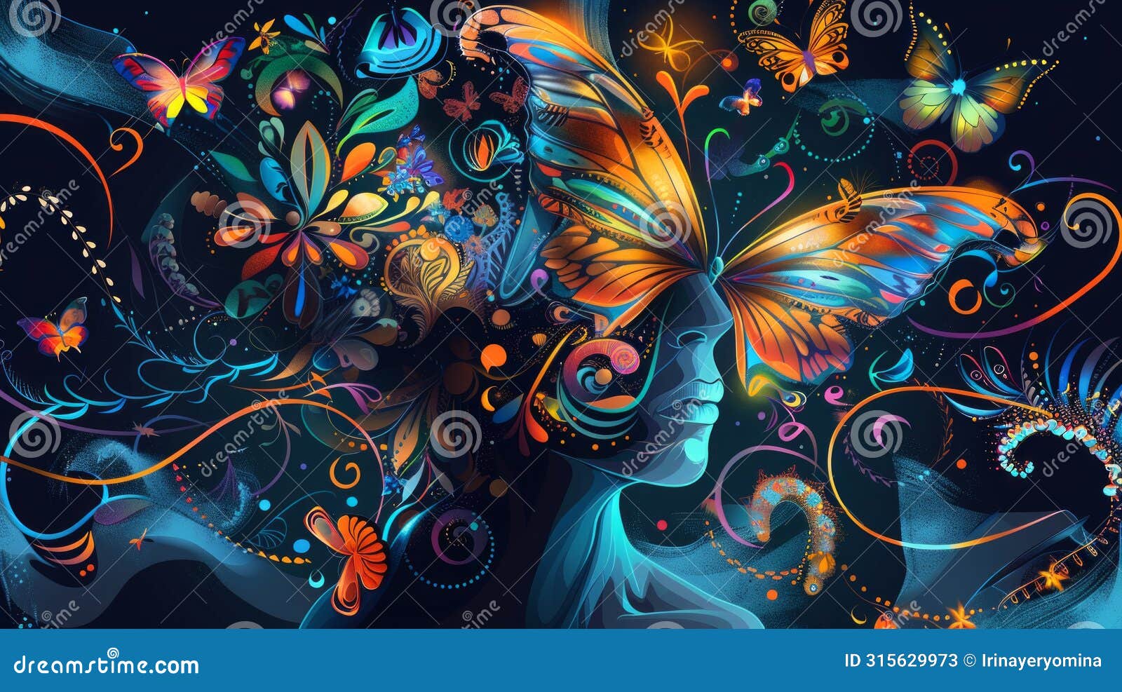 Human Evolution Parallel To Butterfly Life Cycle Stock Image - Image of ...