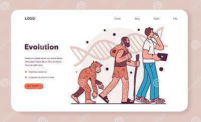 Human Evolution Stages. Evolutionary Development from Primate Stock ...