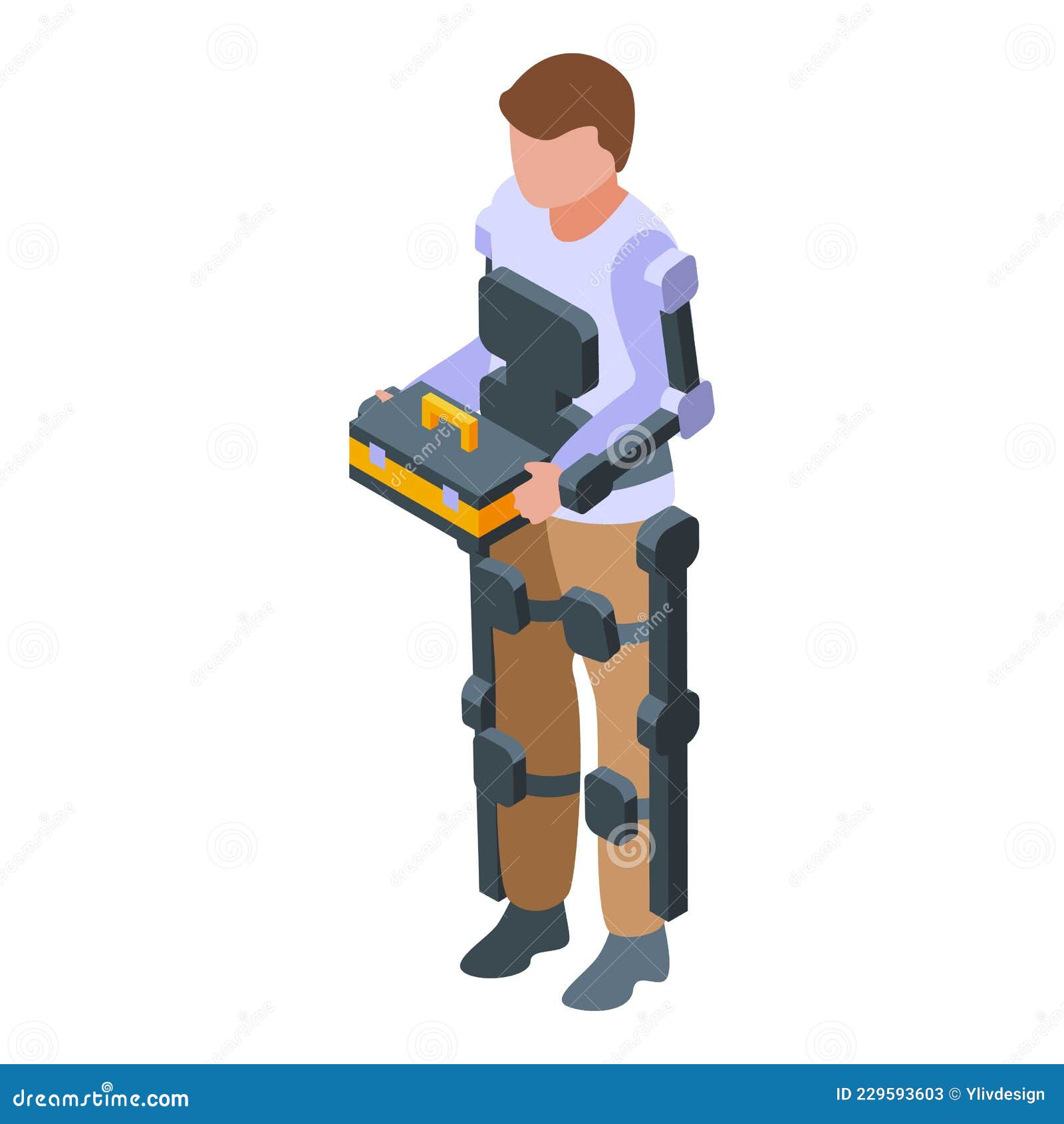 Human Exoskeleton Icon Isometric Vector. Robot Suit Stock Vector ...