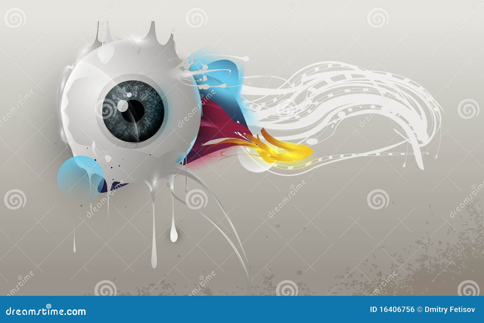 Human Eye with Abstract Elements Stock Vector - Illustration of ...