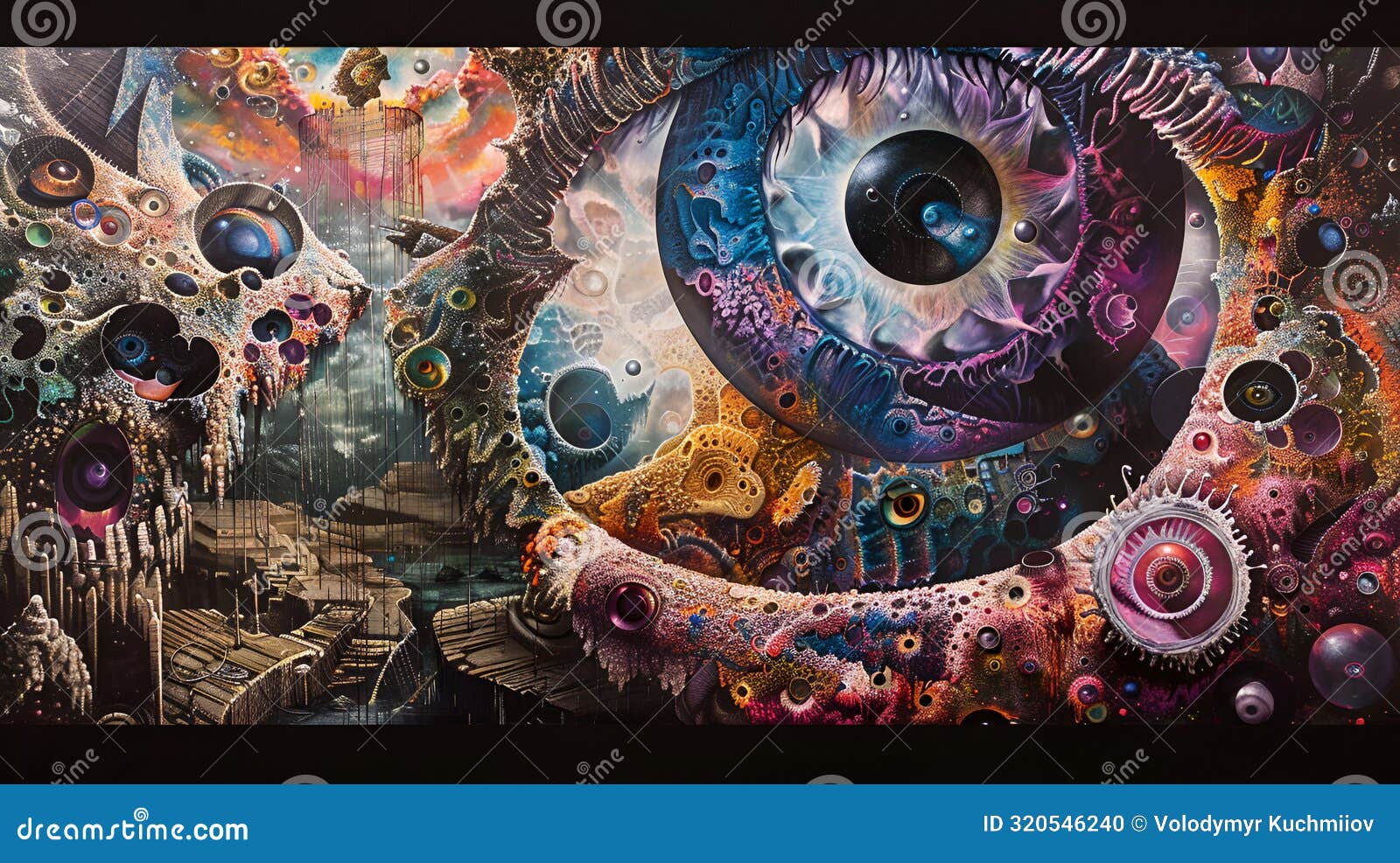 Human Eye with Abstract Elements Stock Illustration - Illustration of ...