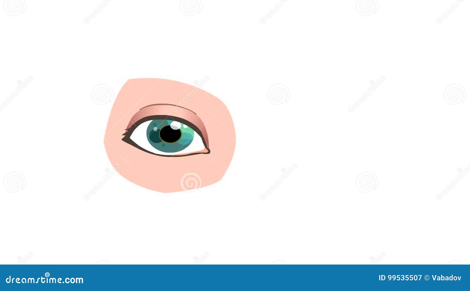 Human Eye Blinking Cartoon Animation Stock Video - Video of animation ...