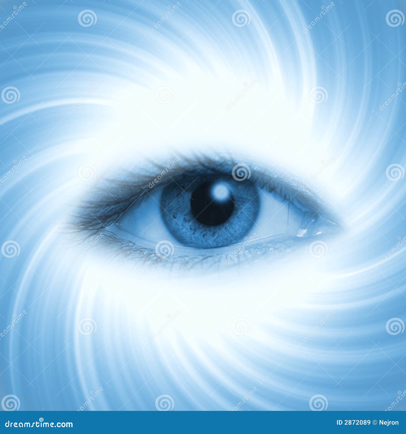 Human Eye on Blue Background Stock Image - Image of face, dream: 2872089