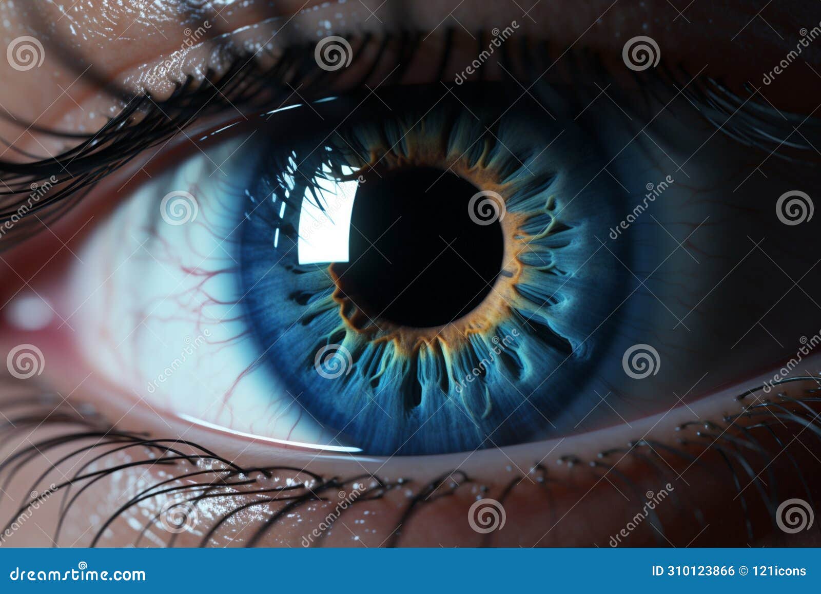 Human Eye Captured in a Striking Front View Stock Illustration ...