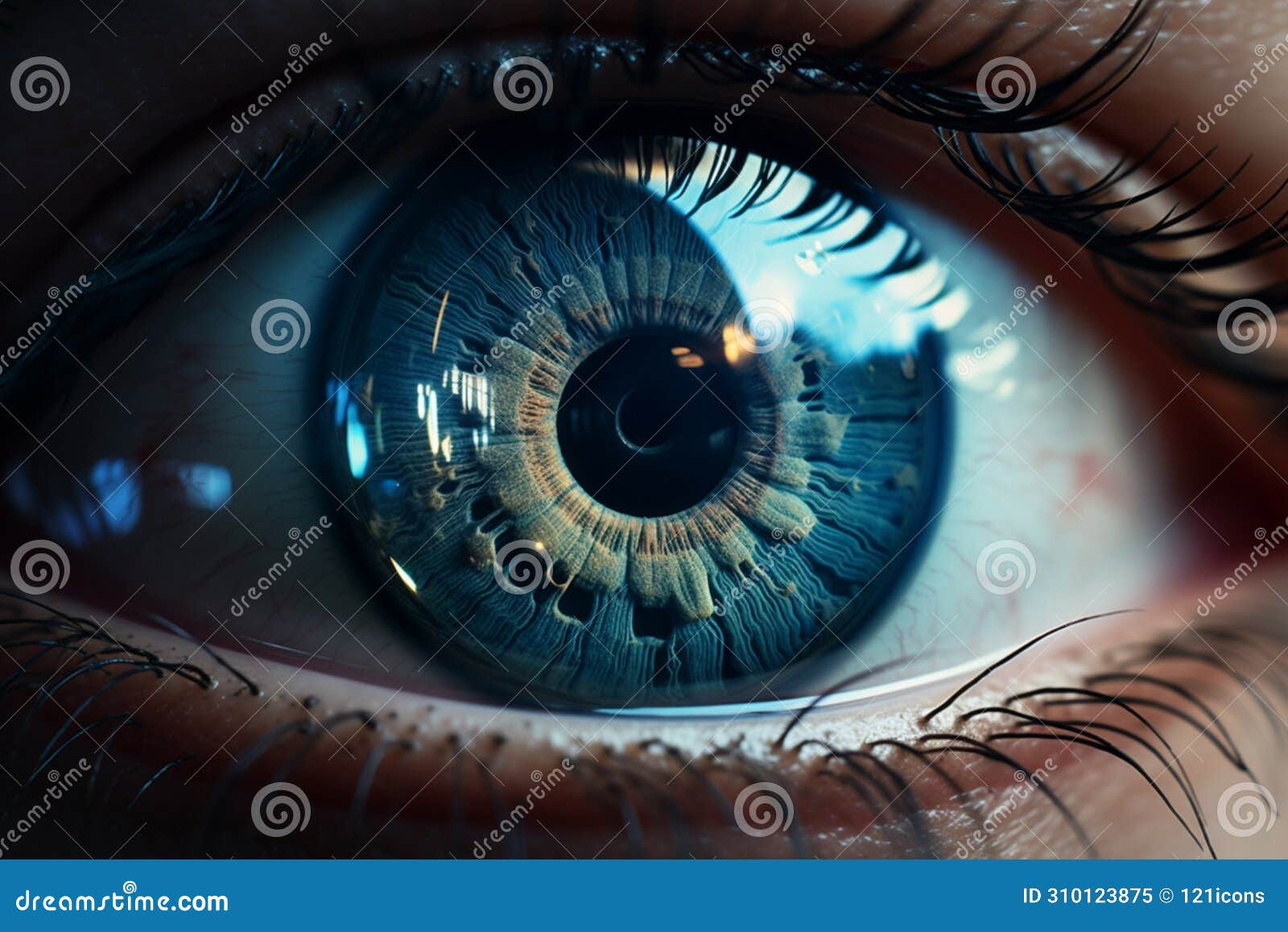 Human Eye Captured in a Striking Front View Stock Illustration ...