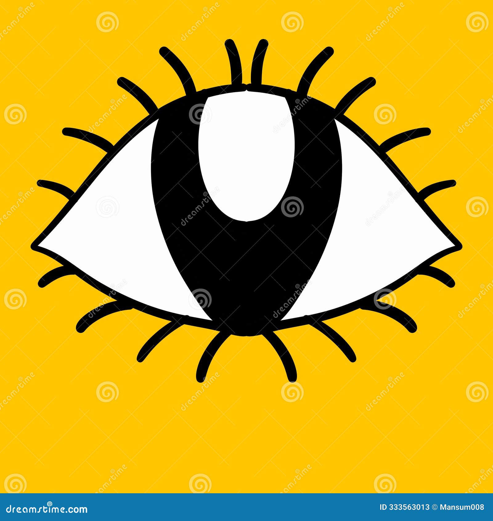Human eye cartoon icon stock illustration. Illustration of abstract ...