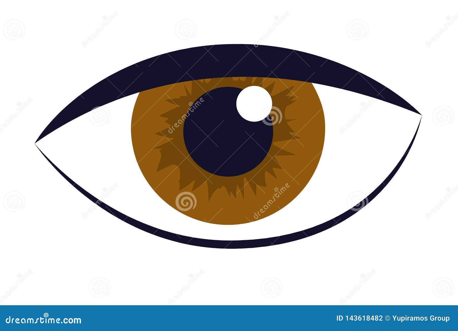 Human eye cartoon stock vector. Illustration of fashion - 143618482
