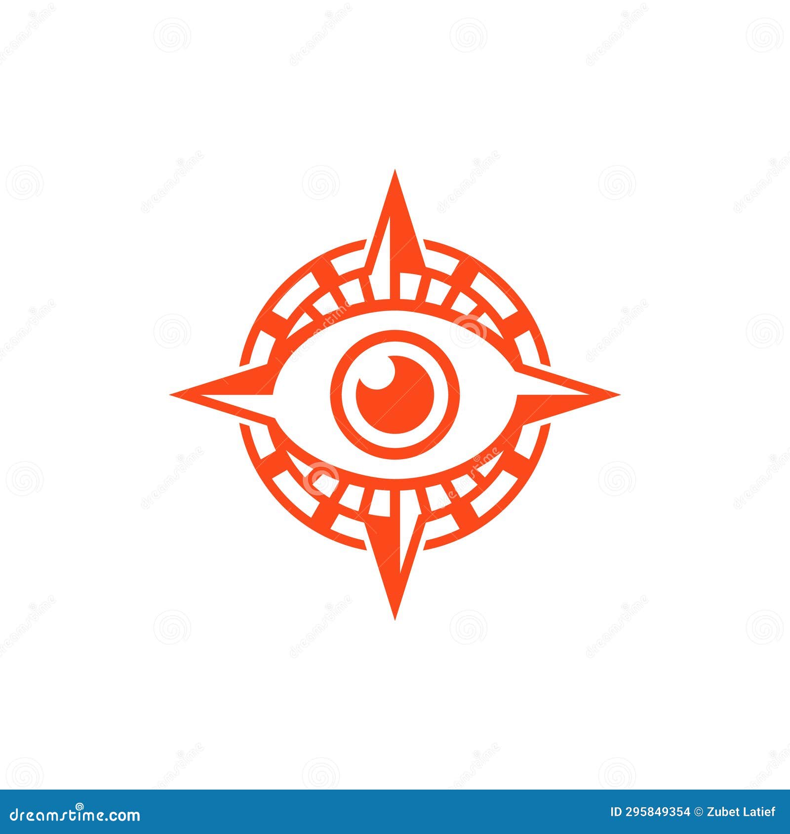 Human Eye with Compass Creative Logo Design Stock Vector - Illustration ...