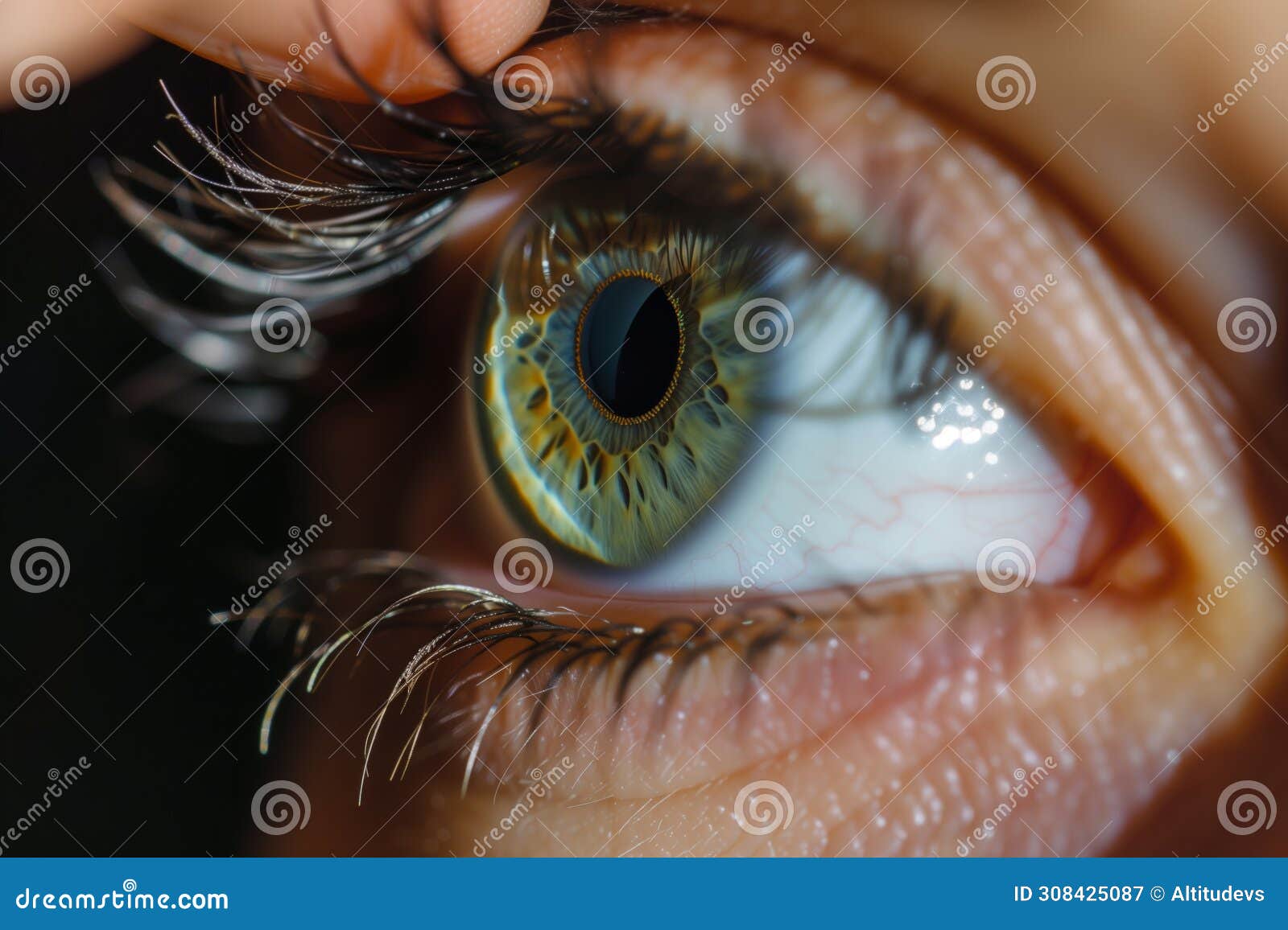 Human Eye with a Contact Lens Being Applied Stock Image - Image of lens ...
