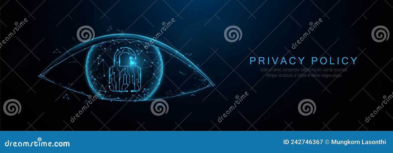 Human Eye Cyber Security Technology Concept Background. Eye Scan for ...