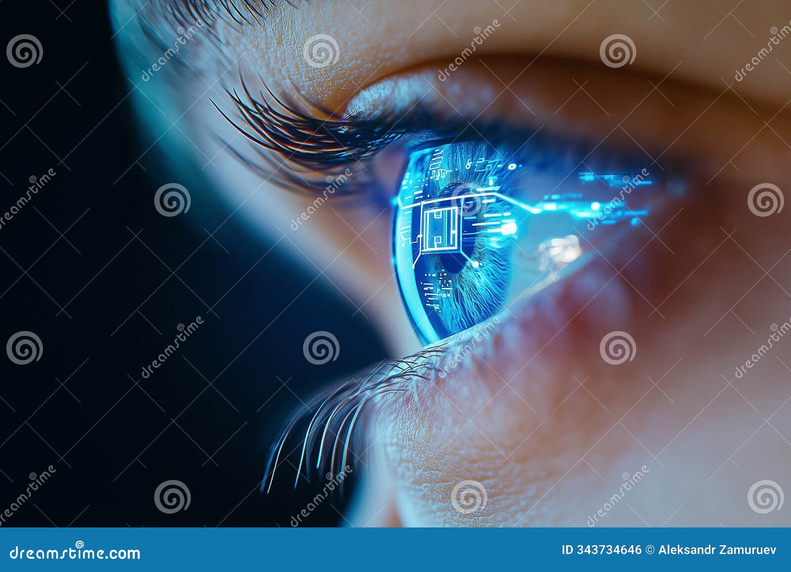 The Human Eye Displays Intricate Digital Patterns, Showcasing ...