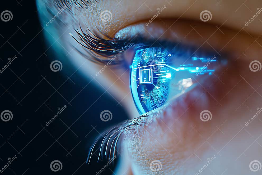 The Human Eye Displays Intricate Digital Patterns, Showcasing ...