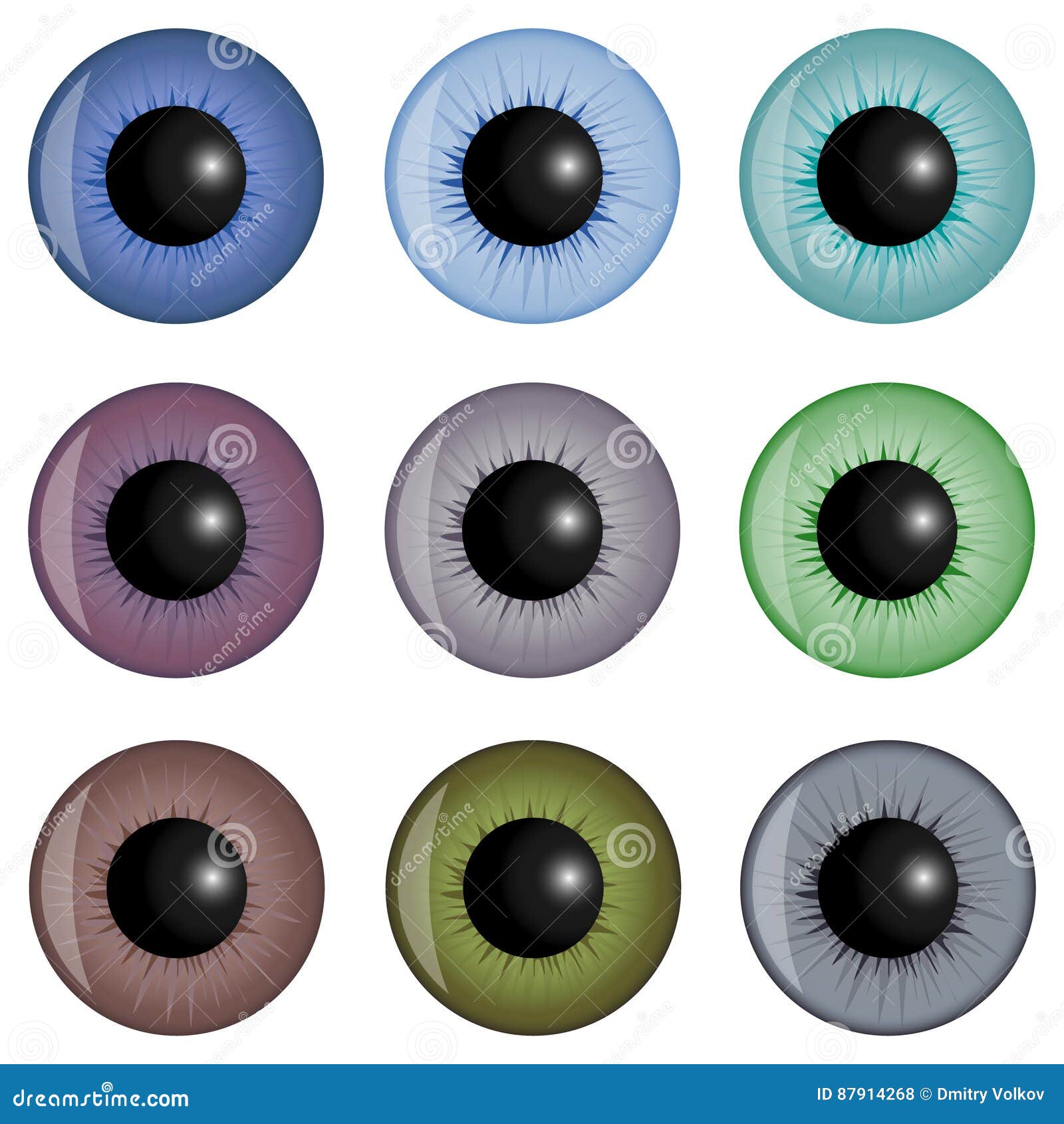 The human eye stock vector. Illustration of flat, cosmetic - 87914268