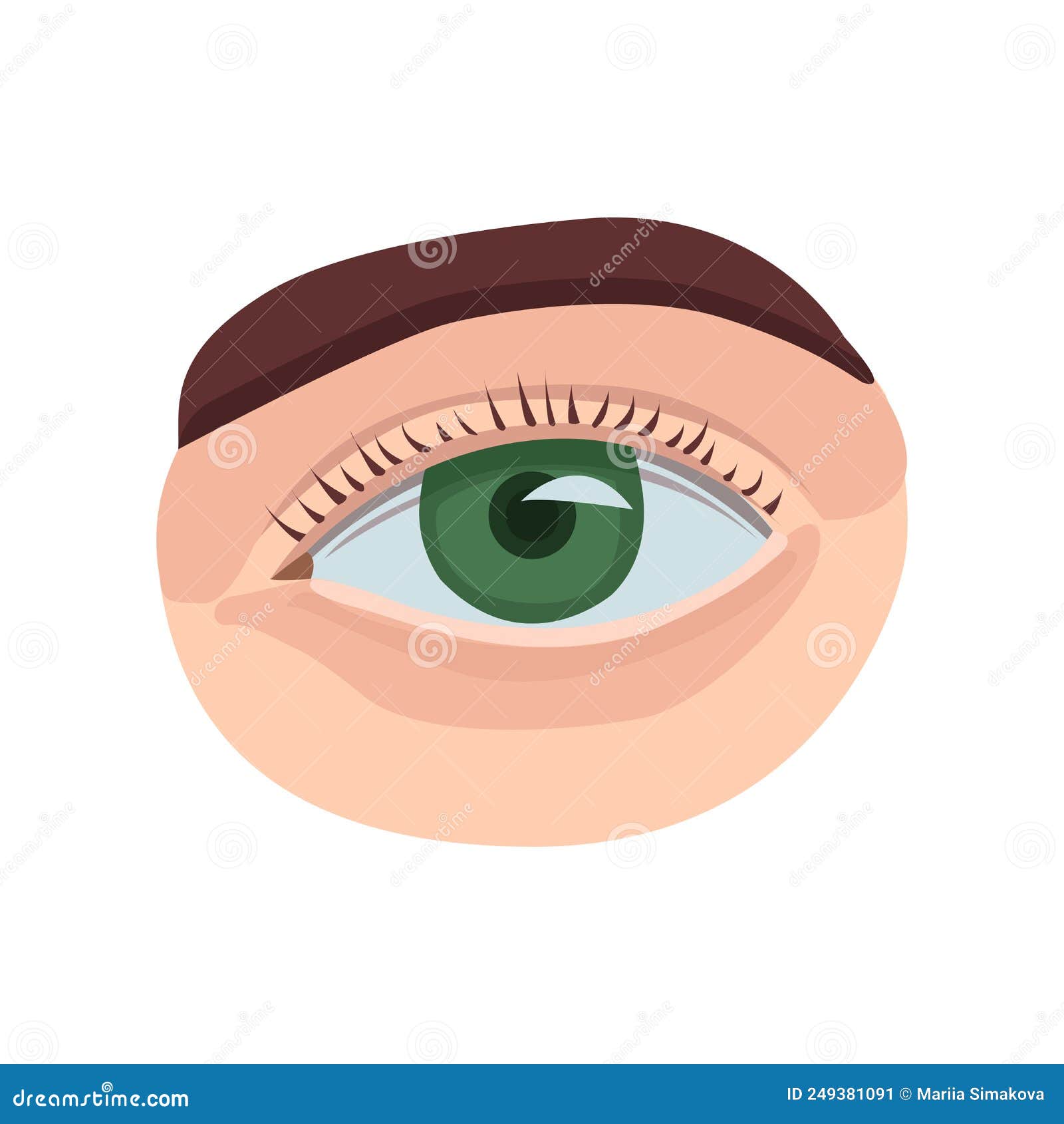 Human Eye Flat Icon. Colored Vector Element from Body Parts Collection ...