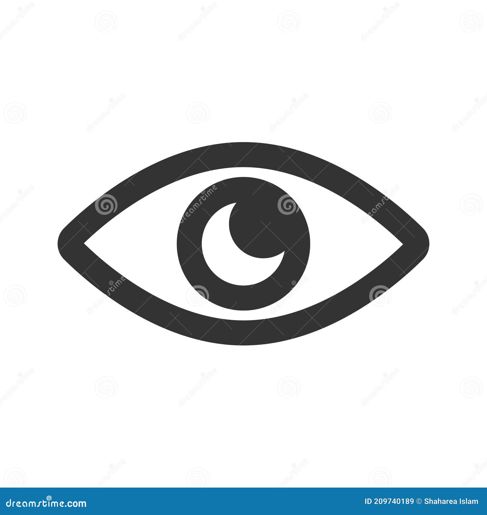 Human eye icon stock vector. Illustration of human, iris - 209740189
